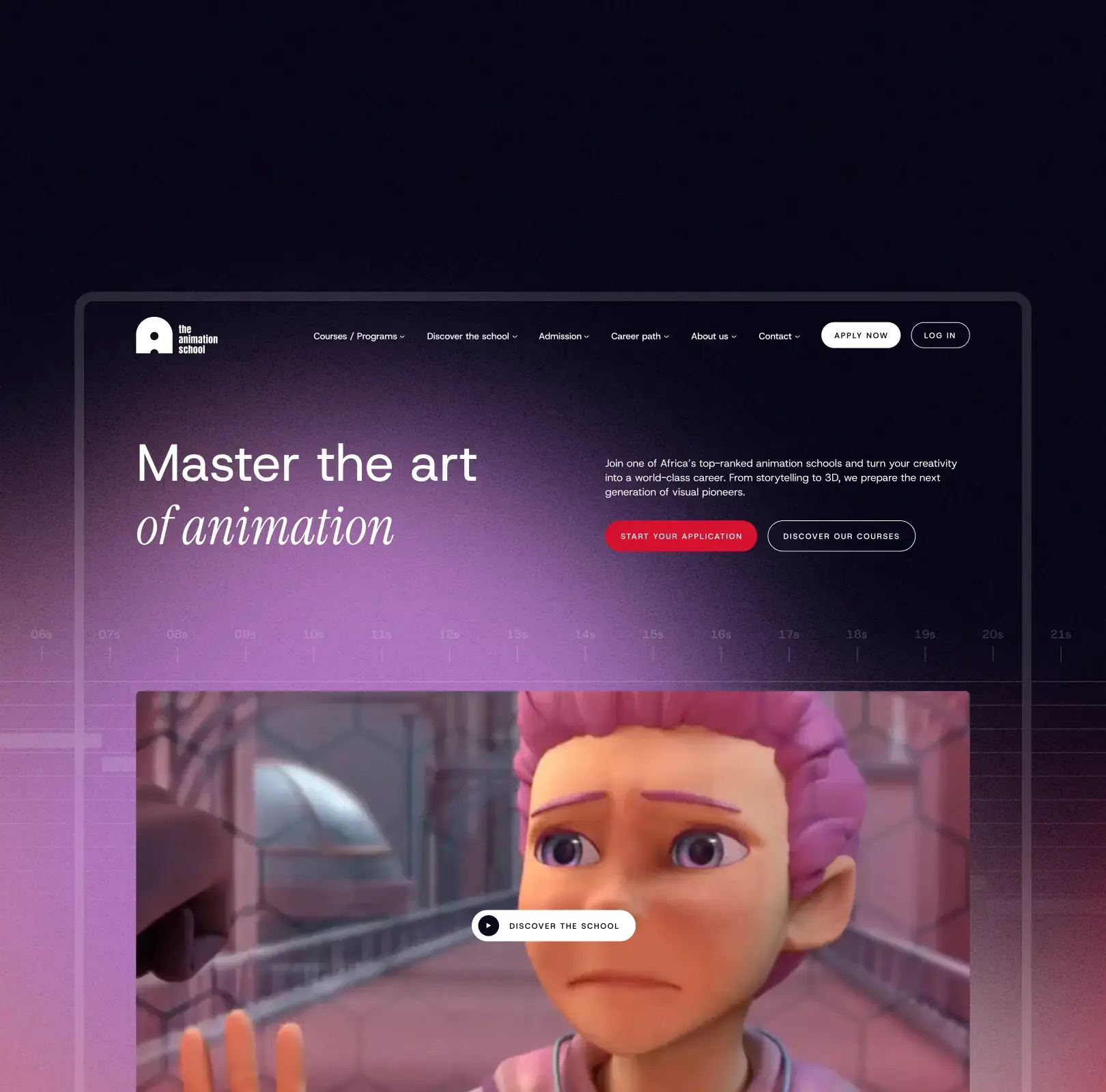Redesigning The Animation School Website for Global Impact